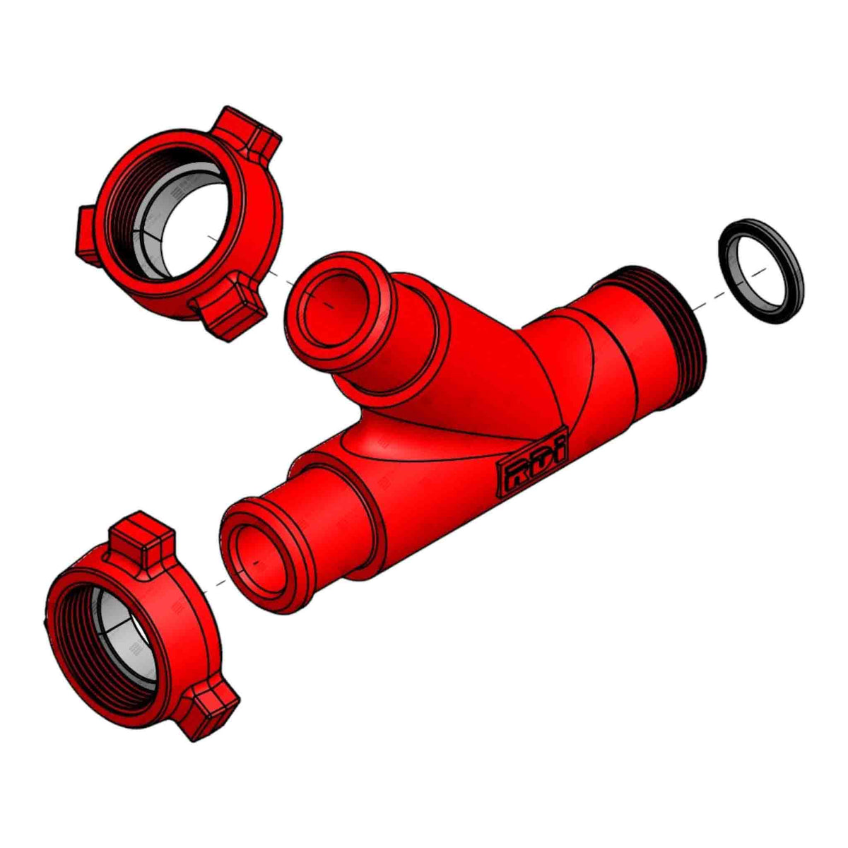 Wye-Lateral, 3” 1502 MxFxM, 15000 psi, STD Service – Big Iron Flow Control